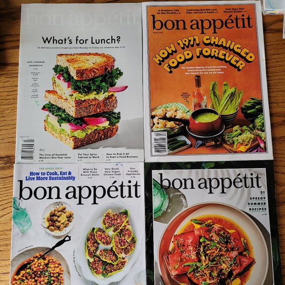 Bon Appetit | Accents | Bon Appetit Magazine Lot Of 4 Summer Lunch ...